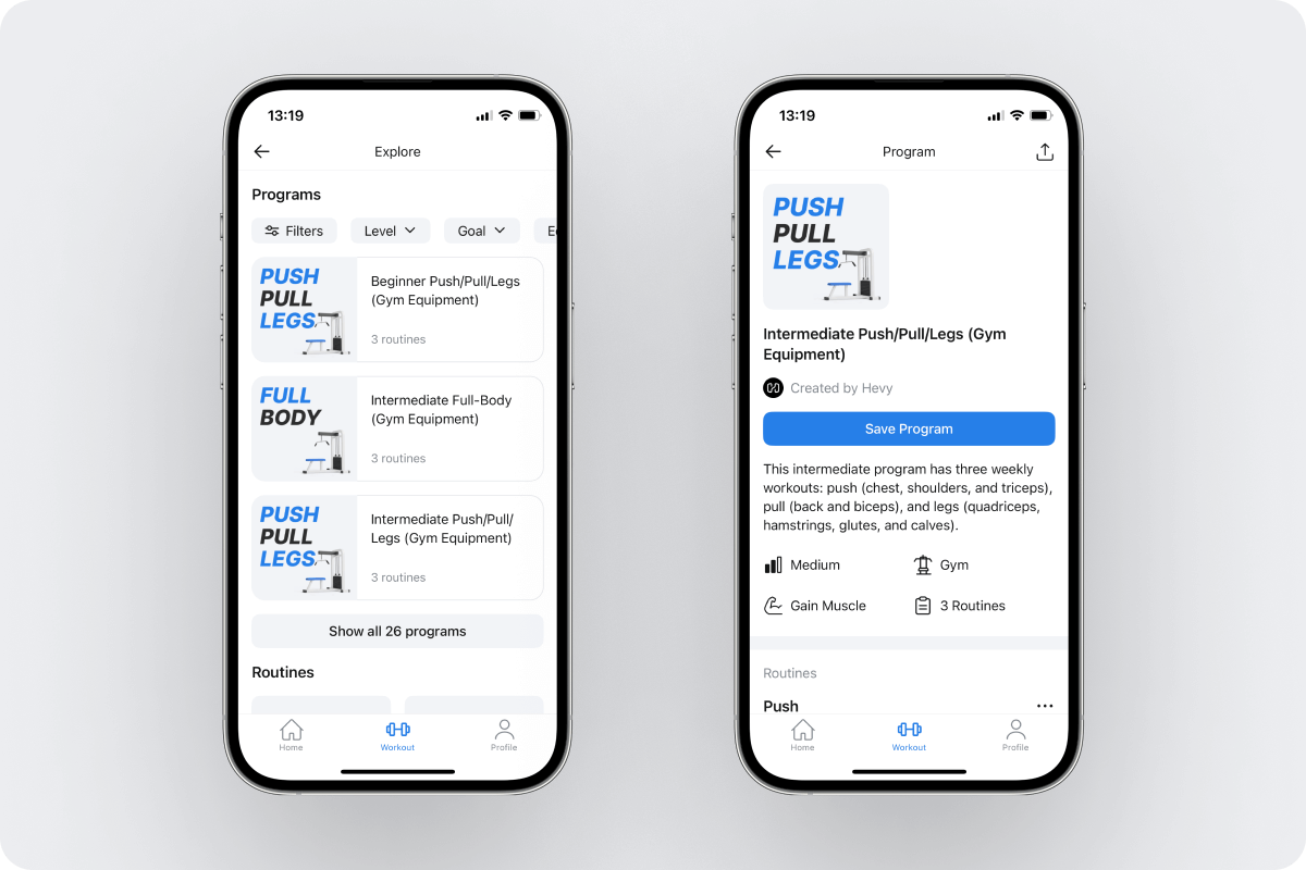 4 Day Workout Split - Complete Guide (2025) - Hevy #1 Workout Tracker
