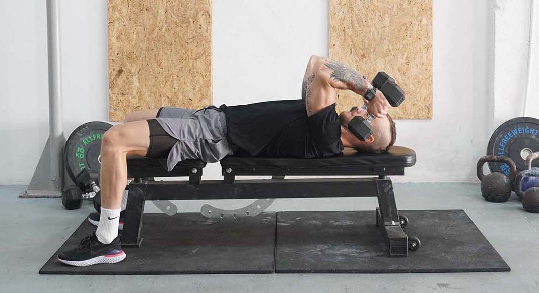 Skullcrushers Exercise With Dumbbells