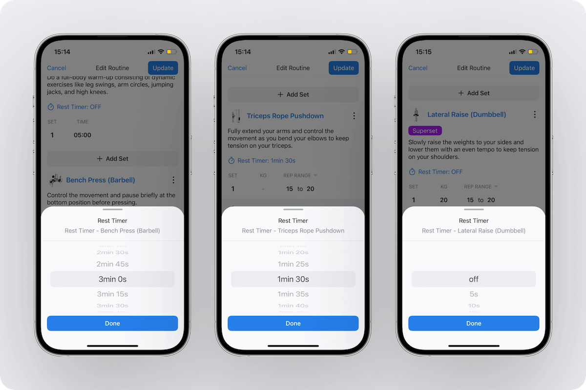 Explore the Exercise Programming Options - Hevy App