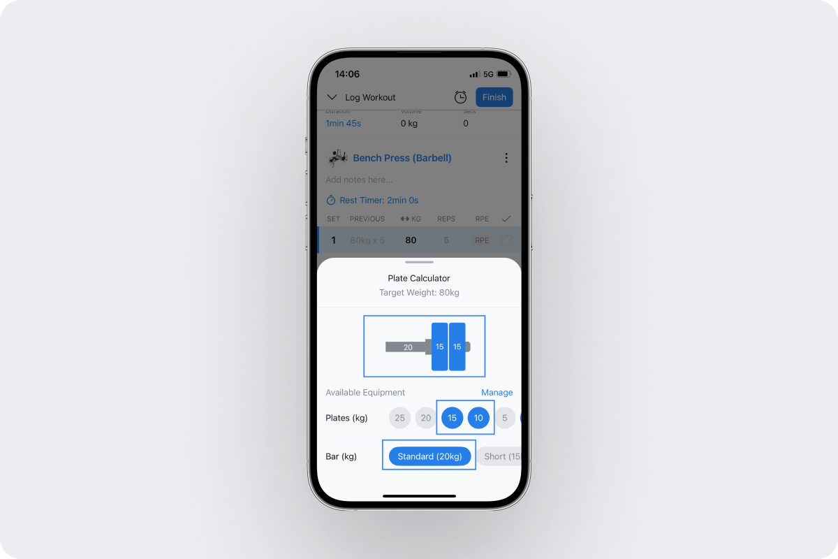 How to use the plate calculator? - Hevy app