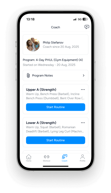 Work With Your Strength Coach (Log Workouts & Chat) - Hevy App