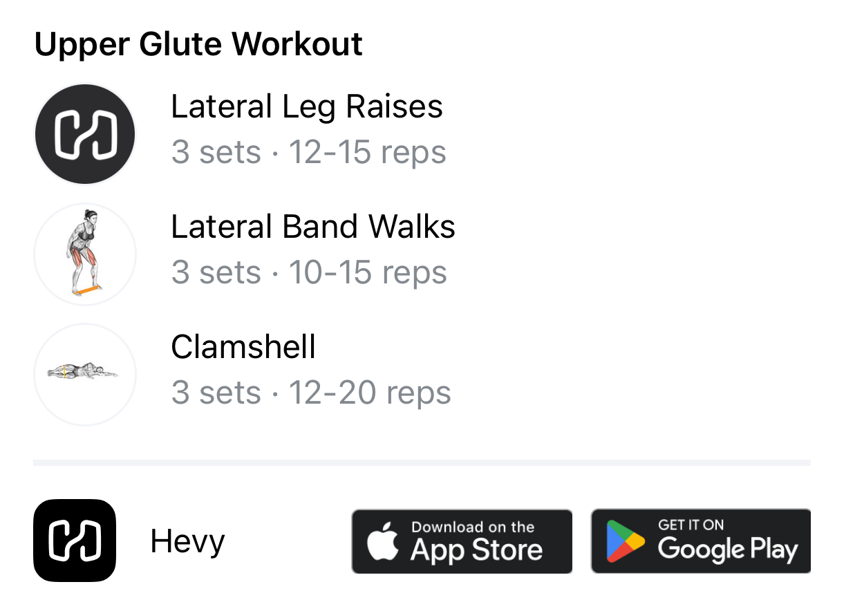 Develop Your Glute Shelf: 2 Upper Glute Workouts - Hevy