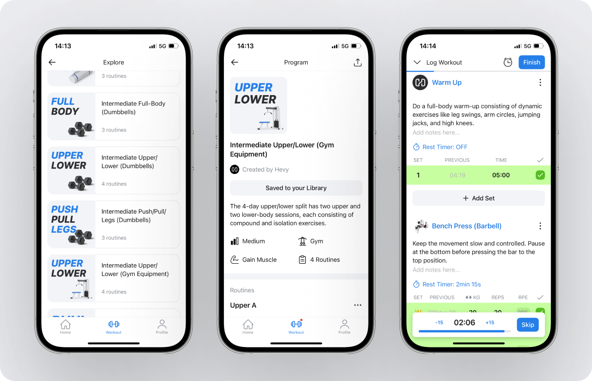 The Upper / Lower Body Split - Complete Workout Program Guide - Hevy