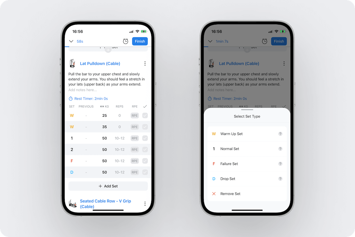 Explore the Exercise Programming Options - Hevy App